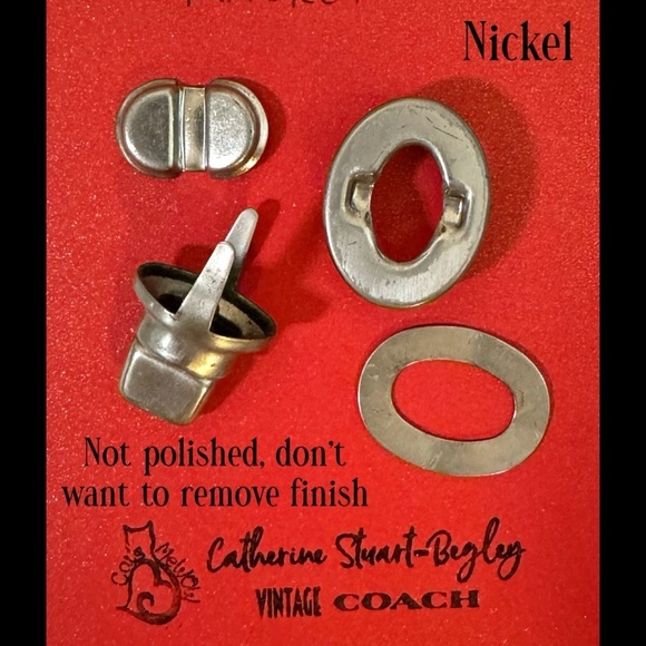 Coach | Bags | Authentic Vintage Coach Nickel Turnlock Replacement ...